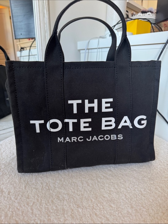 Marc Jacobs | Bags | Marc Jacobs Black The Tote Bag Canvas Tote | Poshmark